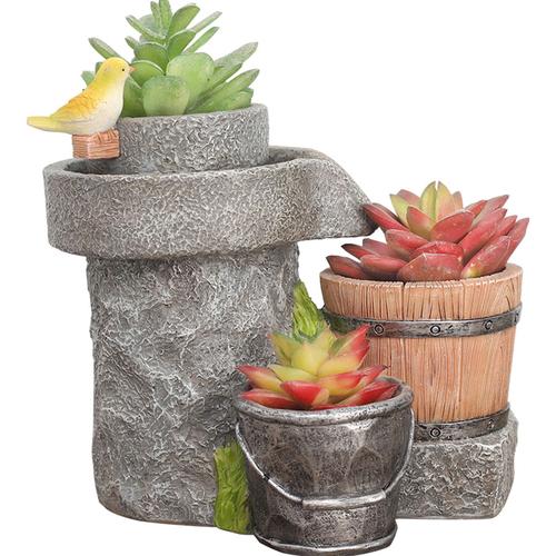 Chirpy Buckets Resin Succulent Pot | Indoor tabletop planter deczo – Deczo