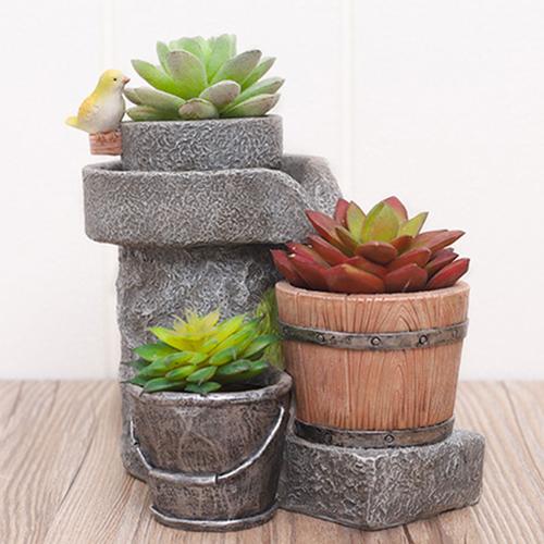Chirpy Buckets Resin Succulent Pot | Indoor tabletop planter deczo – Deczo